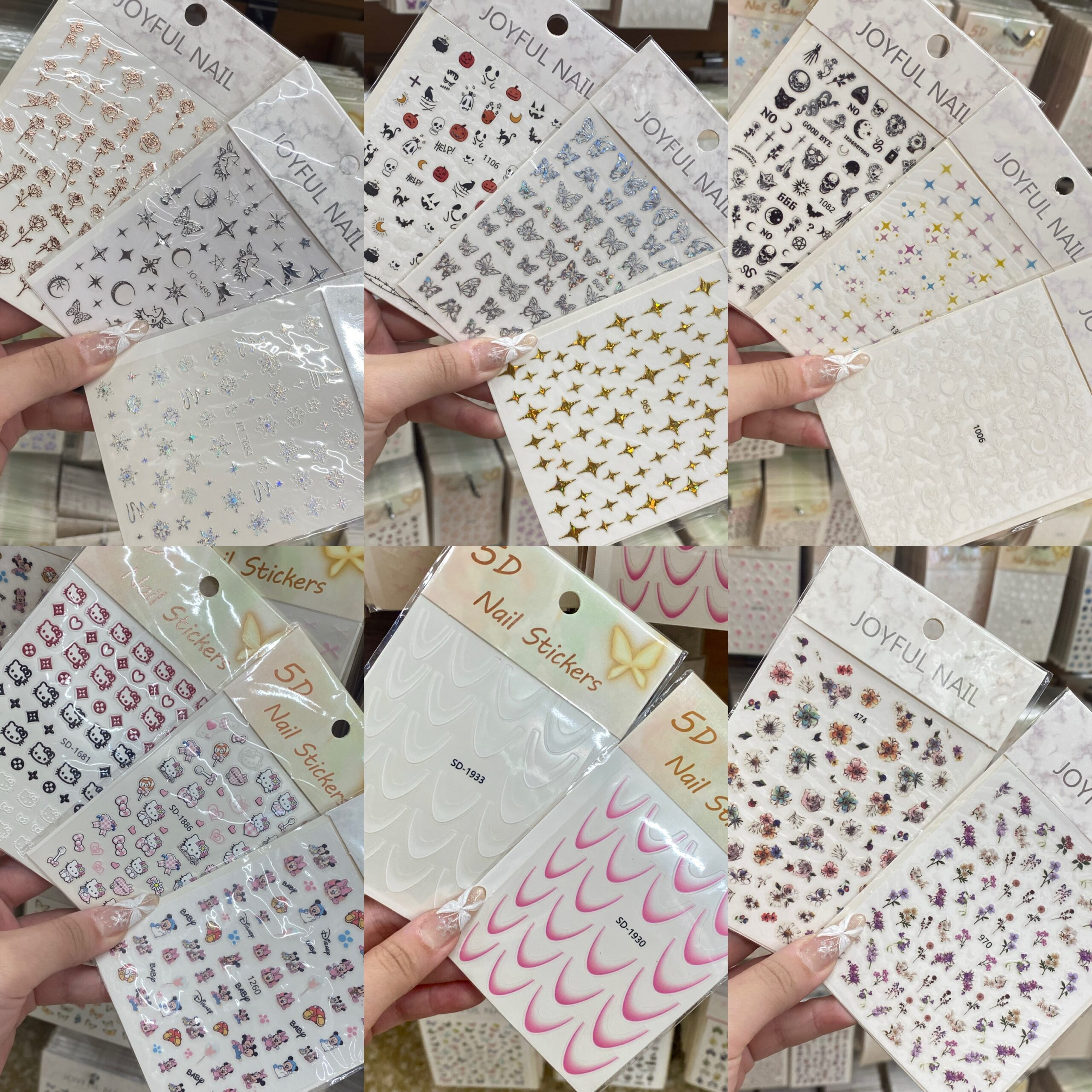 PACK x10u Stickers 5D con relieve surtidos mas de 100 modelos – Tienda ...
